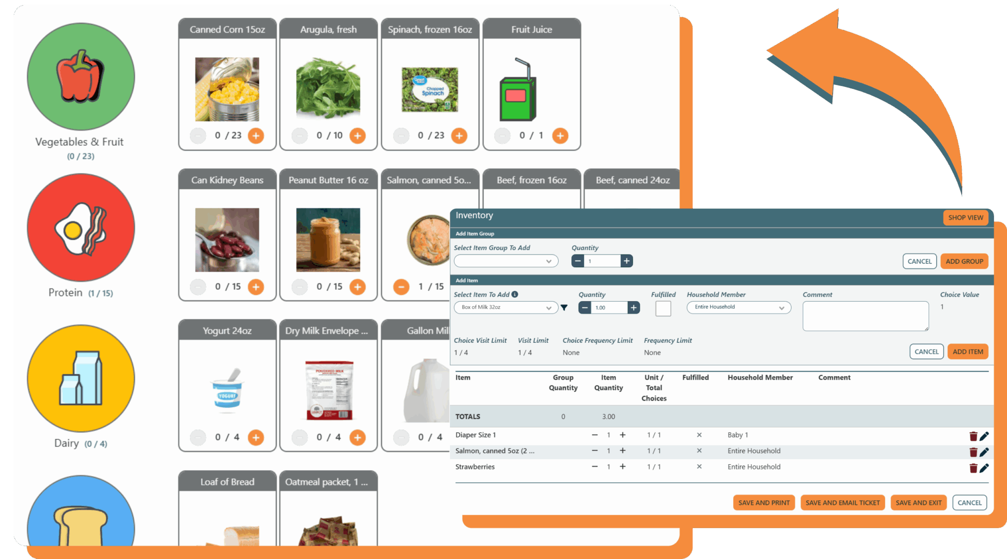 Donations and Inventory - PantrySoft